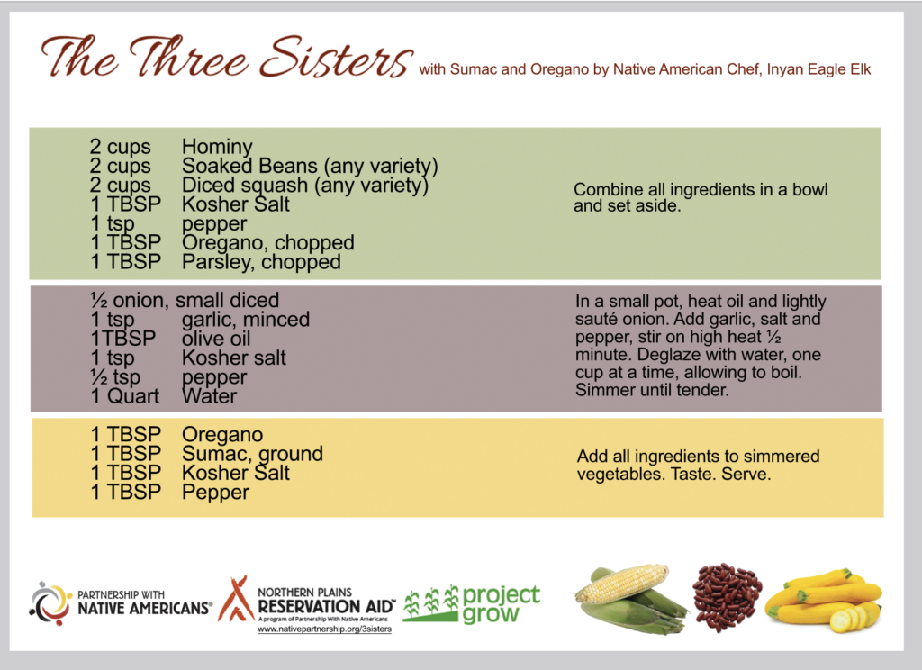 Krista's Korner - Three Sisters Recipe - Wilderness North